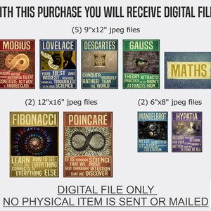 Math Poster Science Art Educational Posters / Mathematics Gallery Wall ...