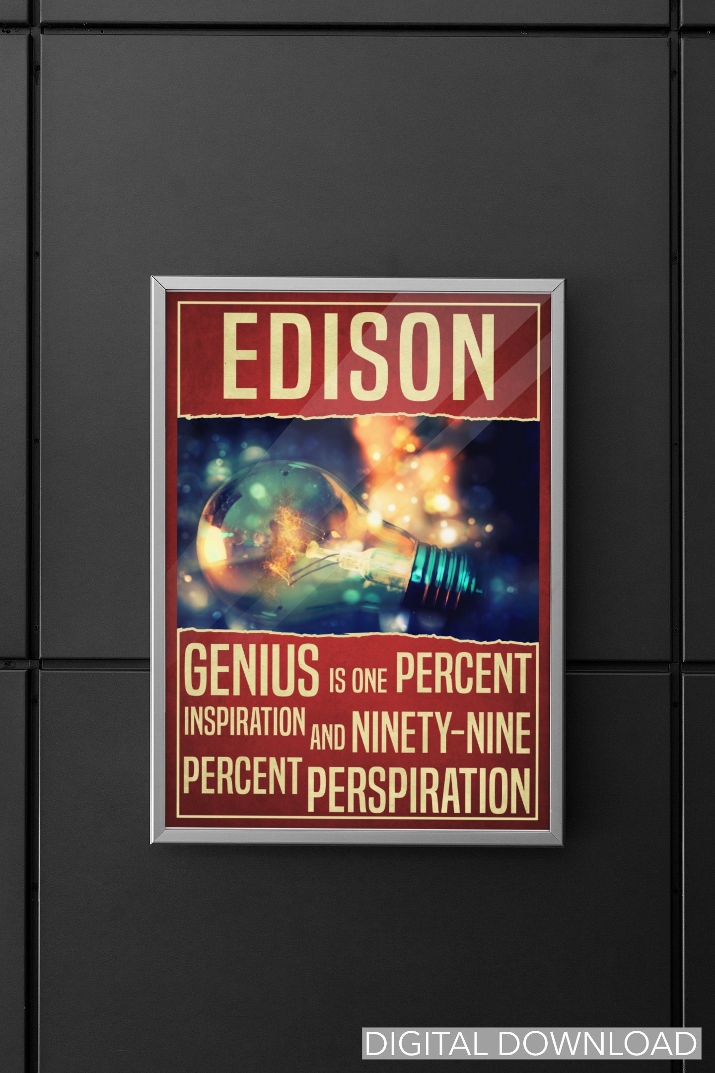 Thomas Edison Science Quotes, Science Print, Inventors Wall Art, STEM ...