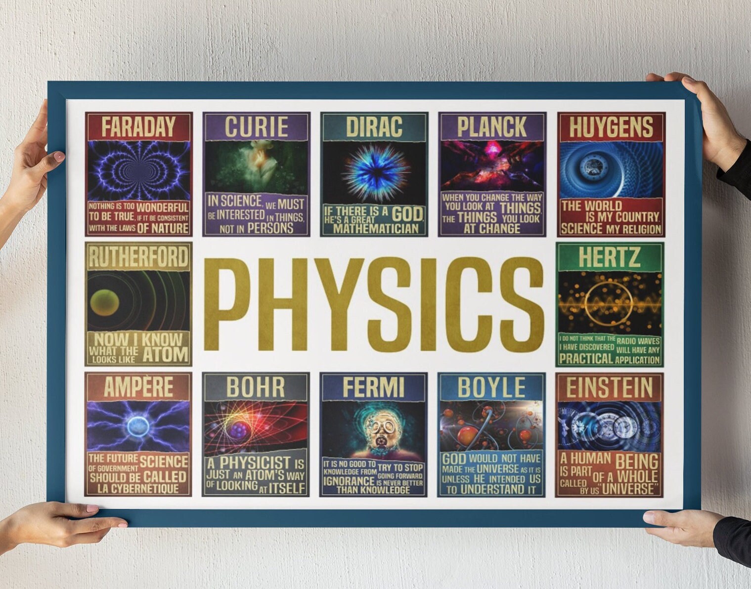 Physics Poster Science Art Classroom Decor / Science Quotes Educational ...