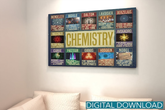 Chemistry Decor Science Art College Student Gift / Science | Etsy