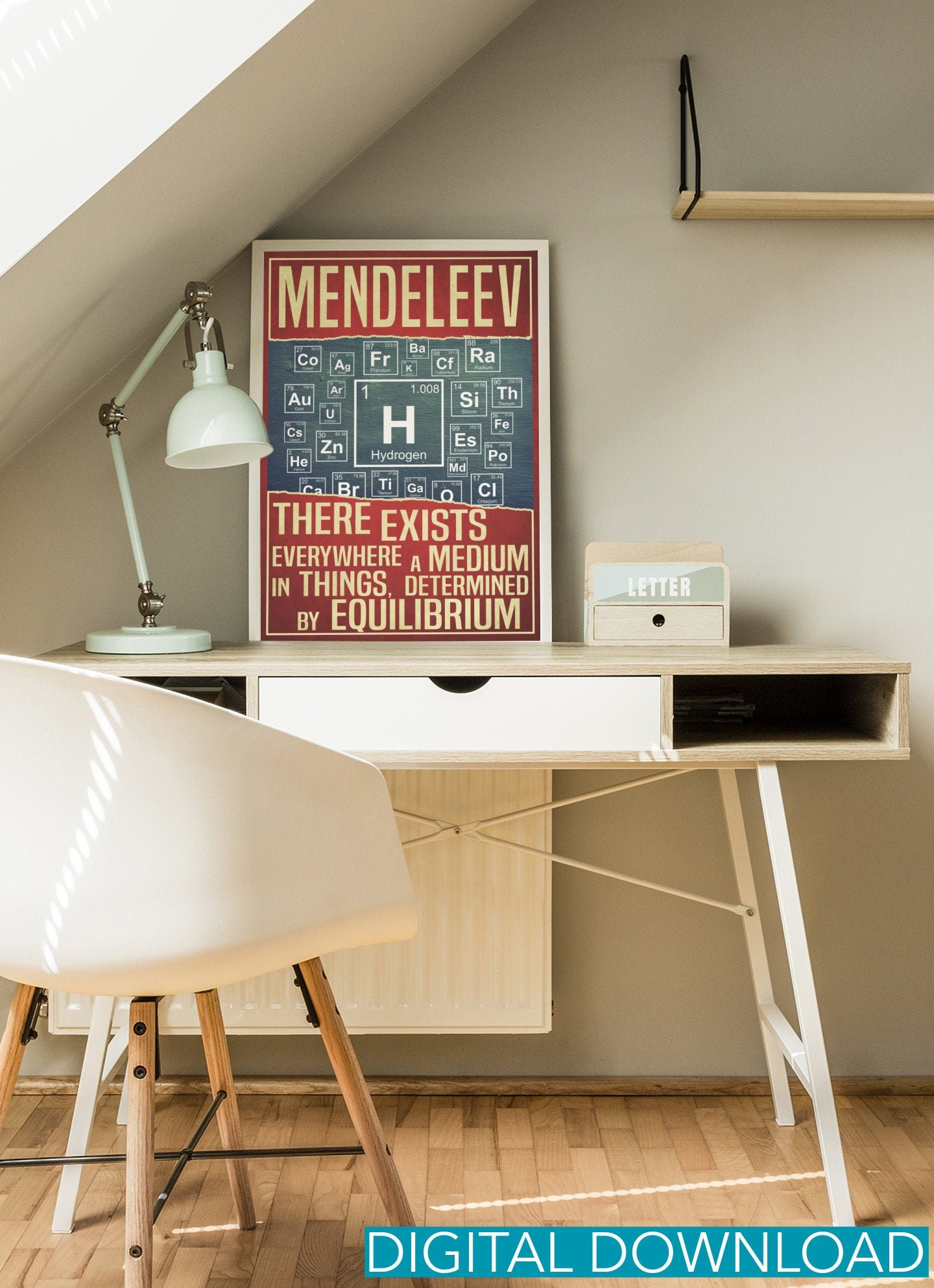 Periodic Table Chemistry Decor Science Gift Educational Poster / Dmitri ...