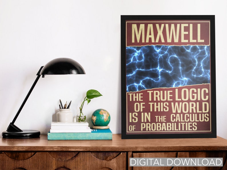 Science Art Physics Classroom Decor Teacher Gift / James Clerk - Etsy