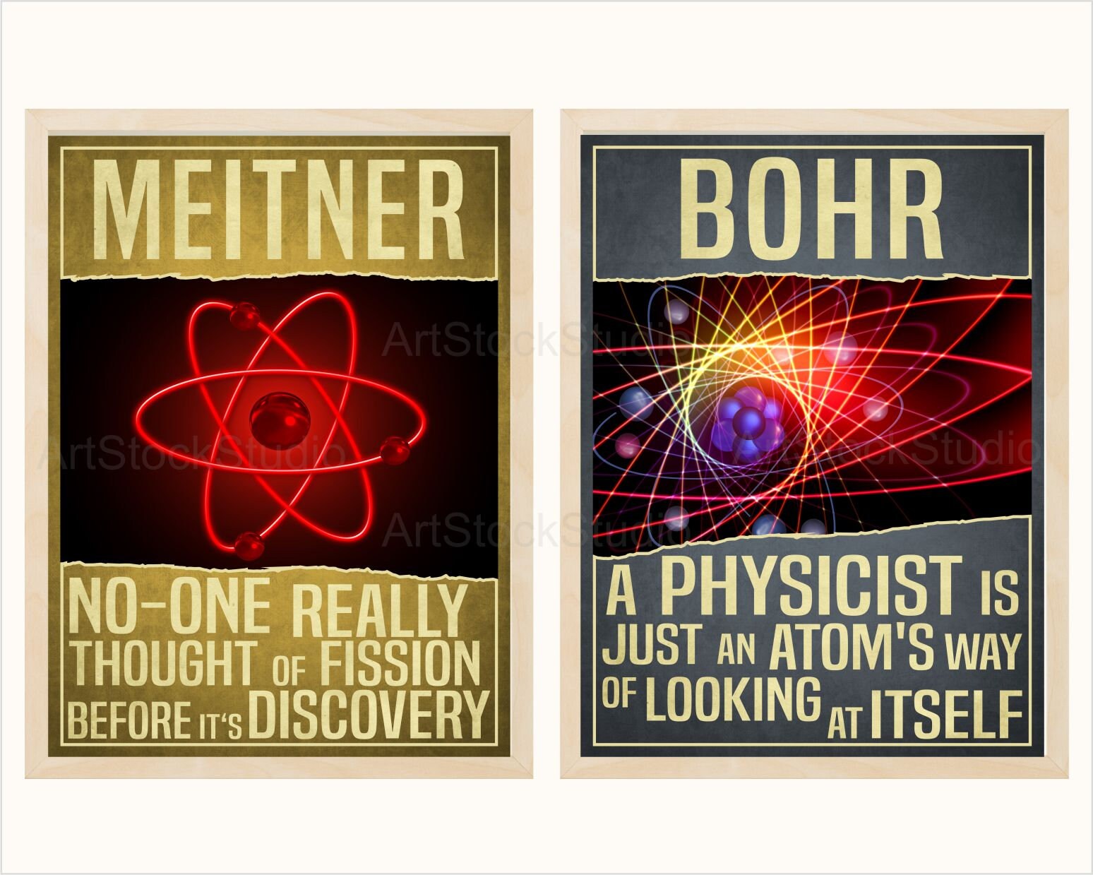 Famous Scientists Posters | Physics Science Art SET of 8 | Teacher Gift ...