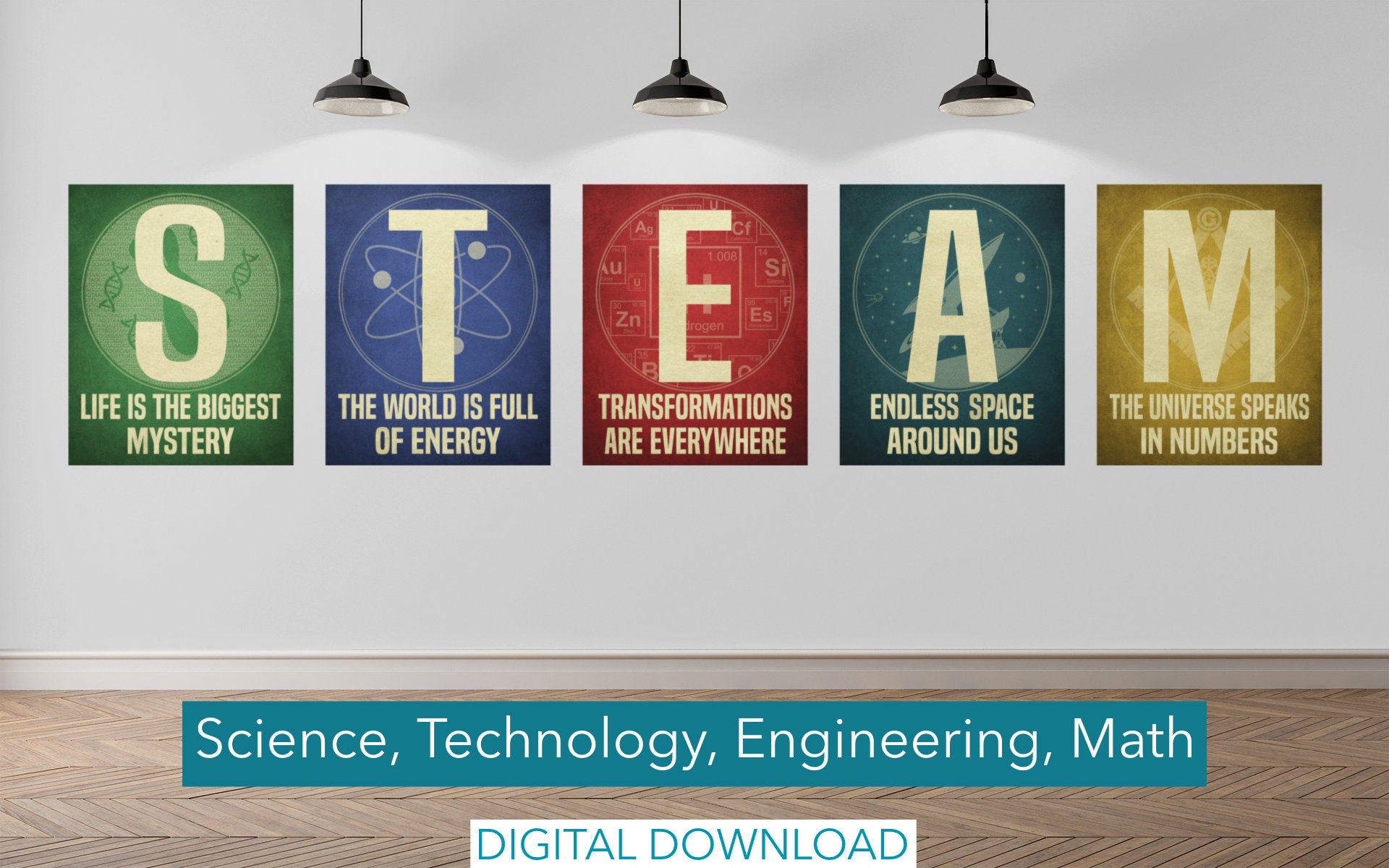 STEM Posters, STEAM Science Classroom Decor, STEM Decor, Classroom Art ...