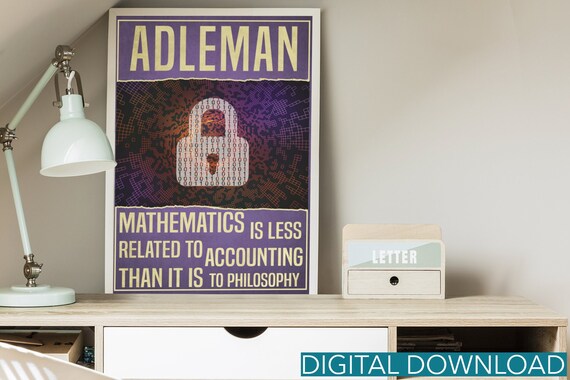 Coding Art Computer Science Classroom Decor Leonard Adleman - Etsy