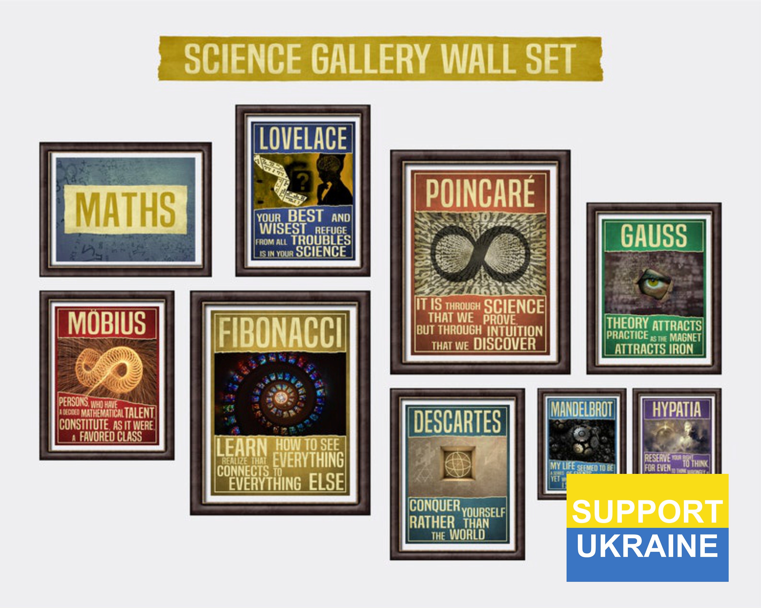Math Poster Science Art Educational Posters / Mathematics Gallery Wall ...