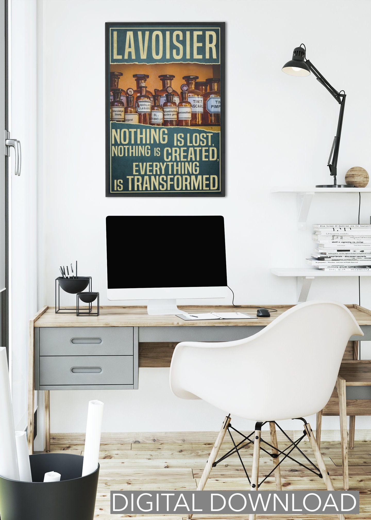 Science Art Chemistry Teacher Gift Classroom Decor / Antoine - Etsy