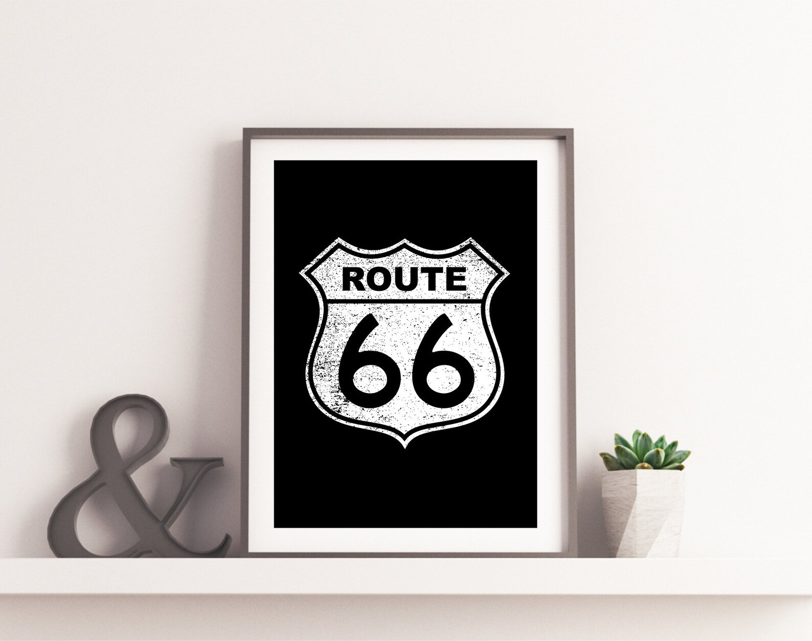 Garage poster Route 66 Vintage Travel poster / Highway Route | Etsy