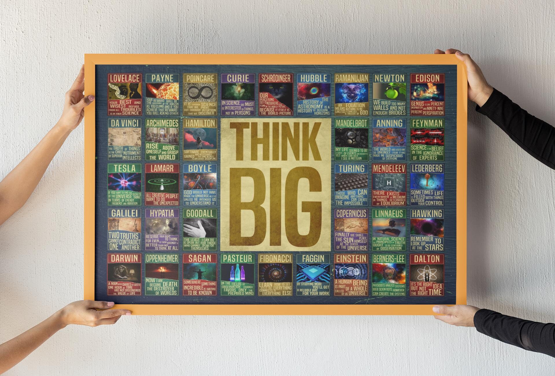 Think Big Motivational Science Poster / Science Classroom Decor Teacher ...