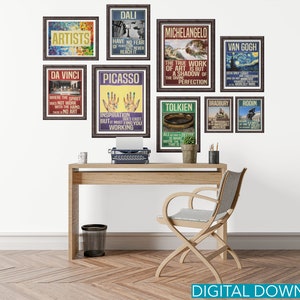 Famous Artists Motivational Quotes, Art Room Decor - Etsy