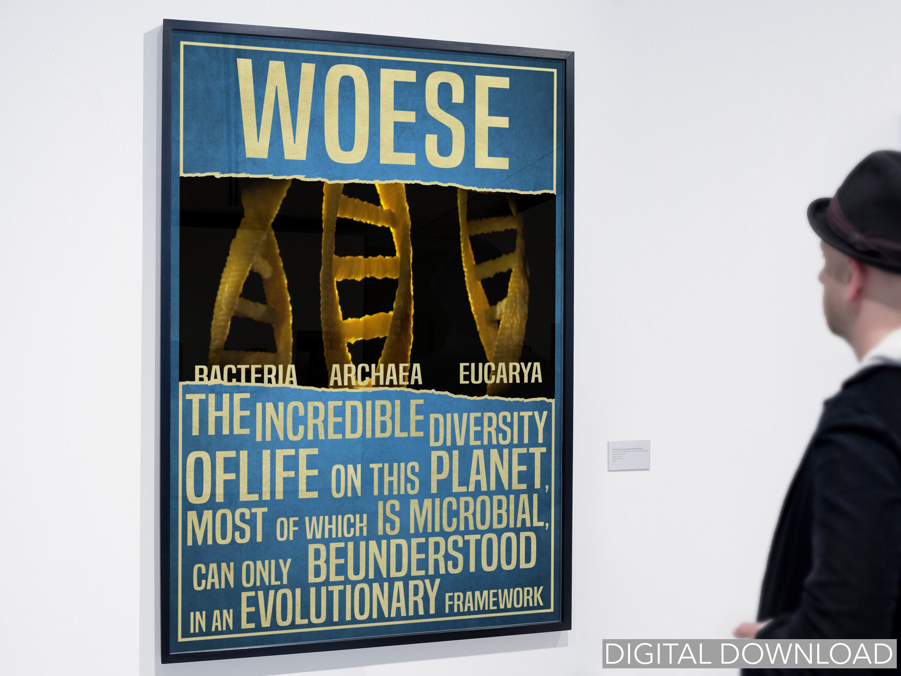 Biology Art Science Print, Microbiology Nerdy Gifts, Carl Woese Science ...