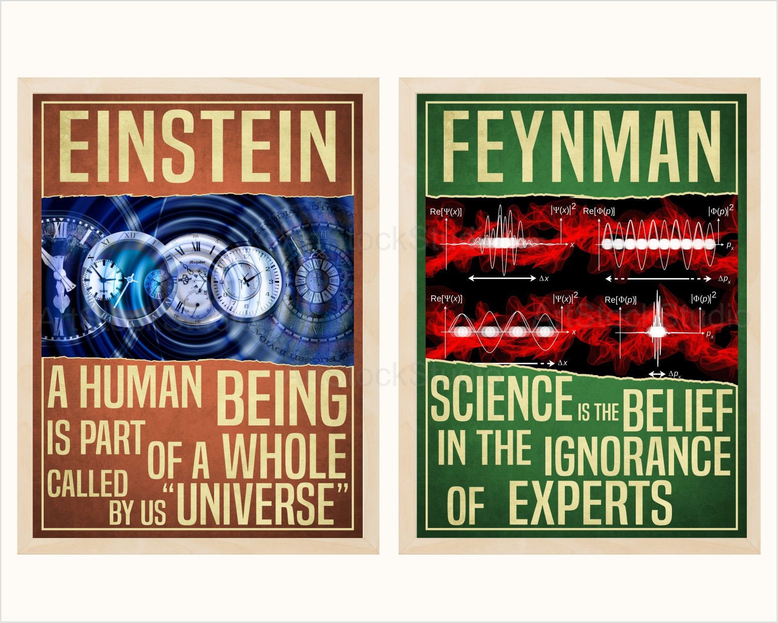 Famous Scientists Posters | Physics Science Art SET of 8 | Teacher Gift ...