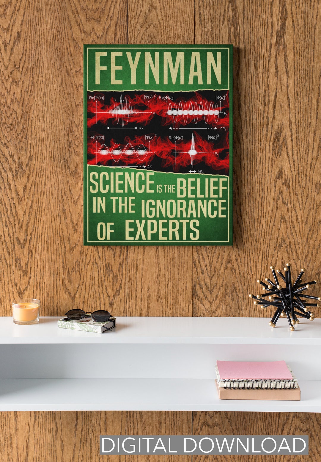 Science Art Physics Classroom Decor Teacher Sign Science Gift / Richard ...