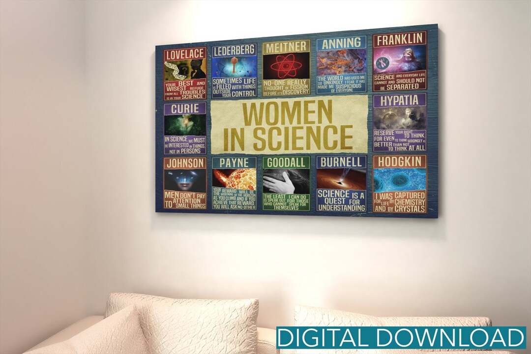Women in Science Poster, Women in STEM Science Print, Science Quotes ...