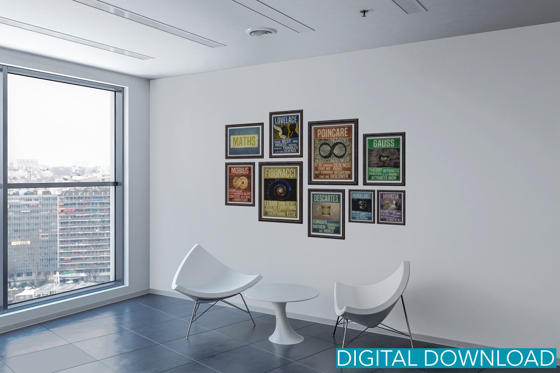 Math Poster Science Art Educational Posters / Mathematics Gallery Wall ...