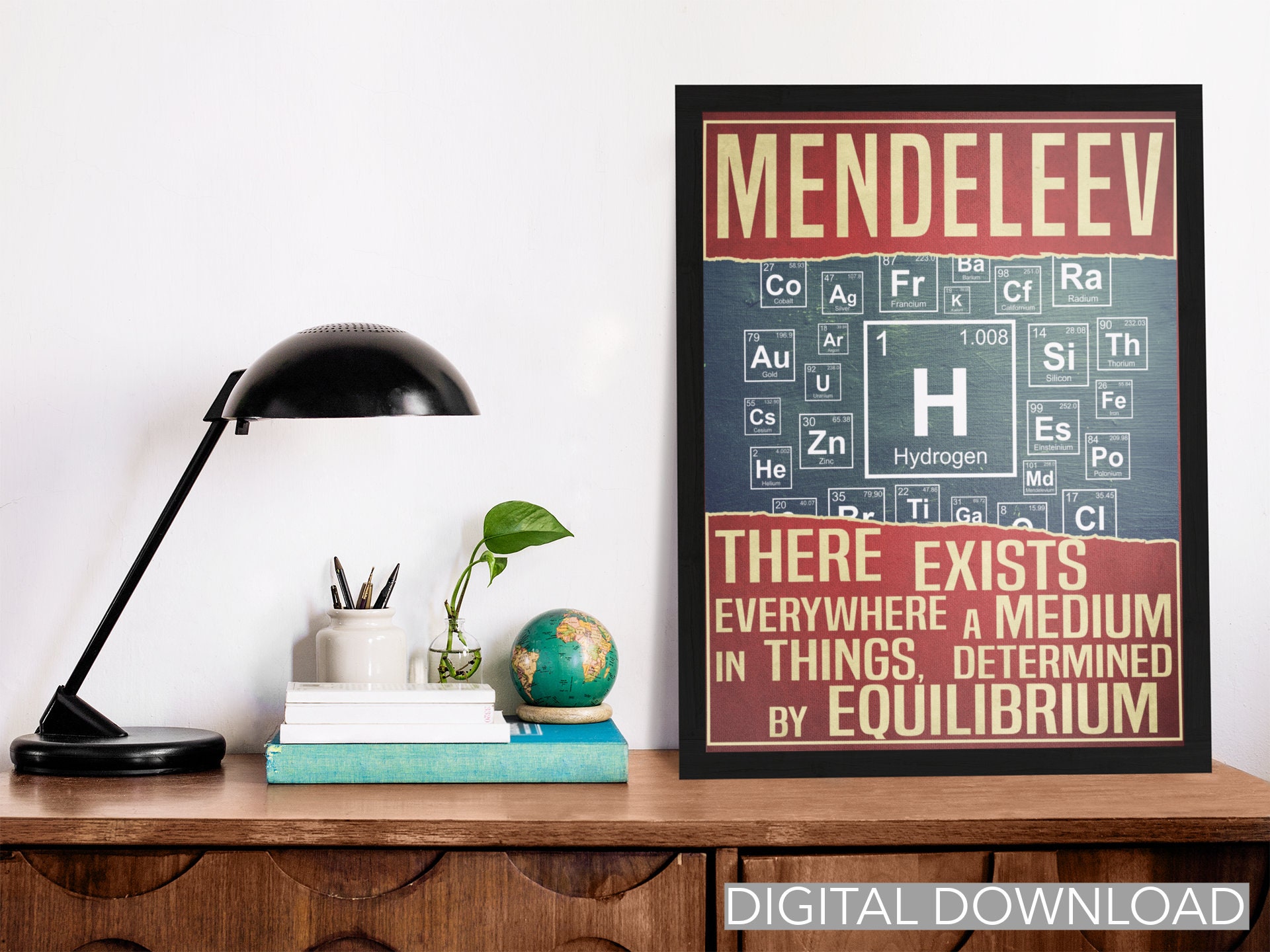 Periodic Table Chemistry Decor Science Gift Educational Poster / Dmitri ...