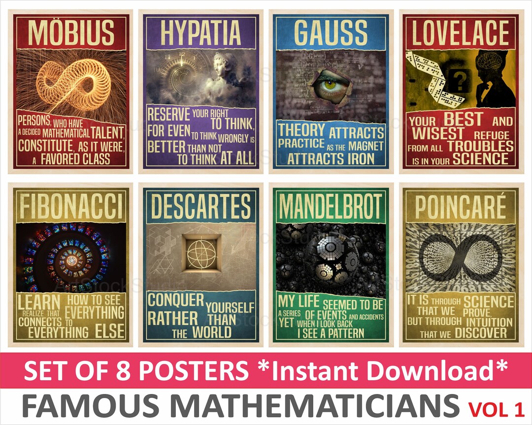 Math Classroom Decor, Inspiration Quote Posters, Math Teacher Gift STEM ...