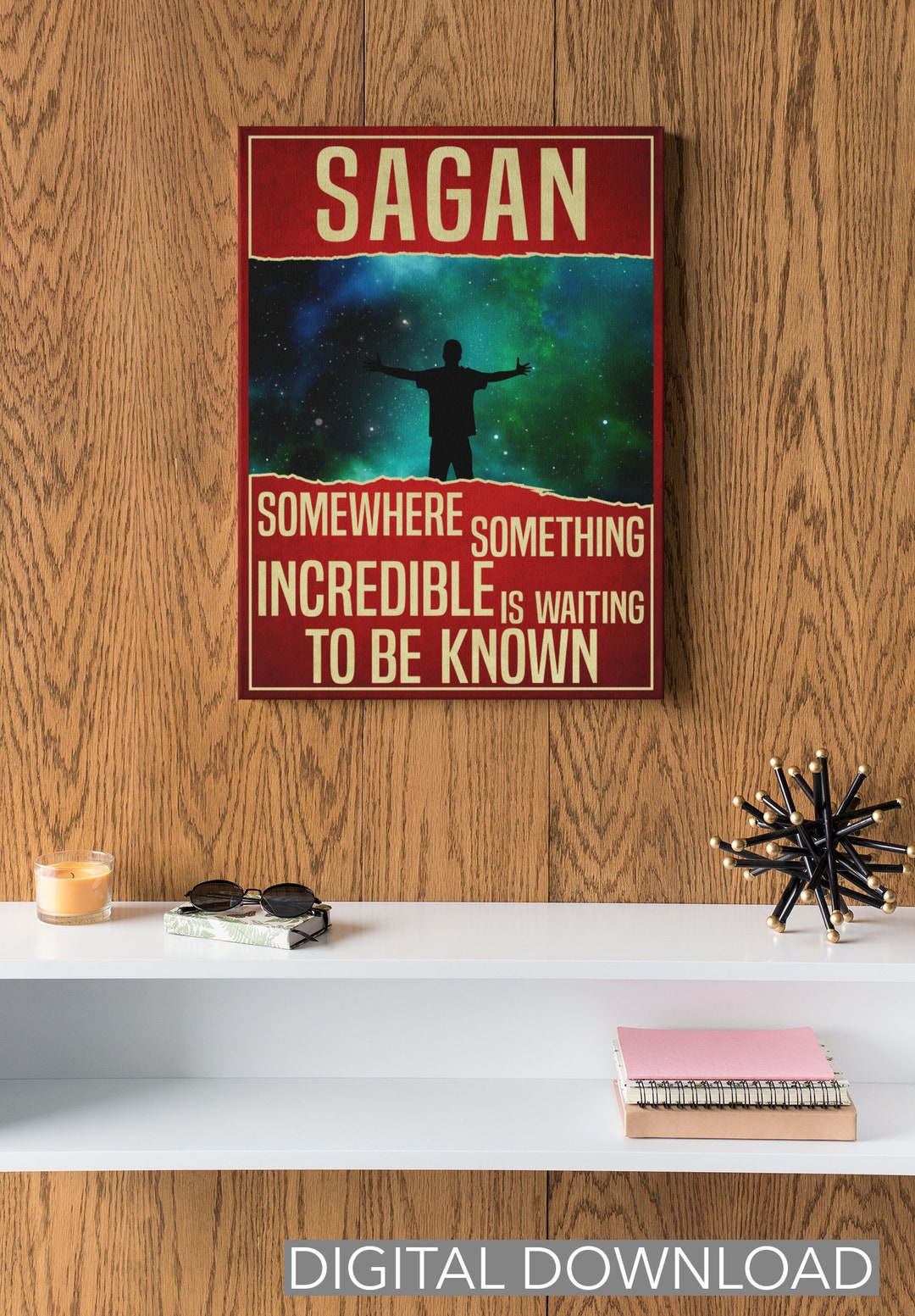 Astronomy Science Art Space Theme Teacher Gift / Carl Sagan Space Art ...