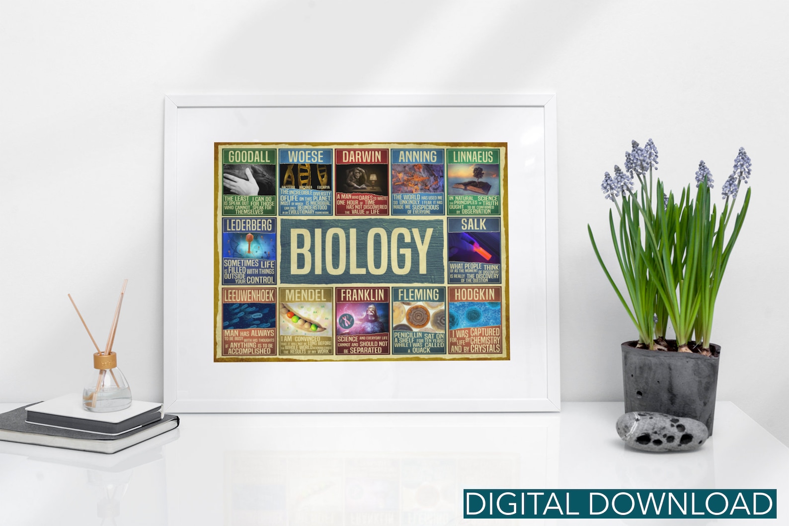 Science Art Biology Poster College Student Gift Biology - Etsy UK