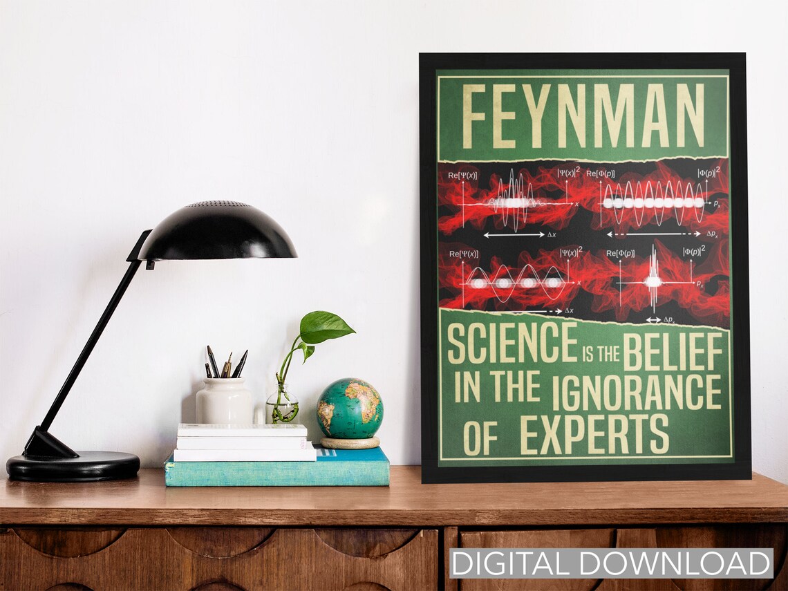 Science Art Physics Classroom Decor Teacher Sign Science Gift / Richard ...