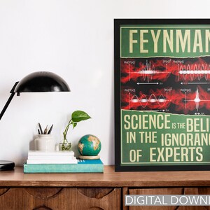 Science Art Physics Classroom Decor Teacher Sign Science Gift / Richard ...