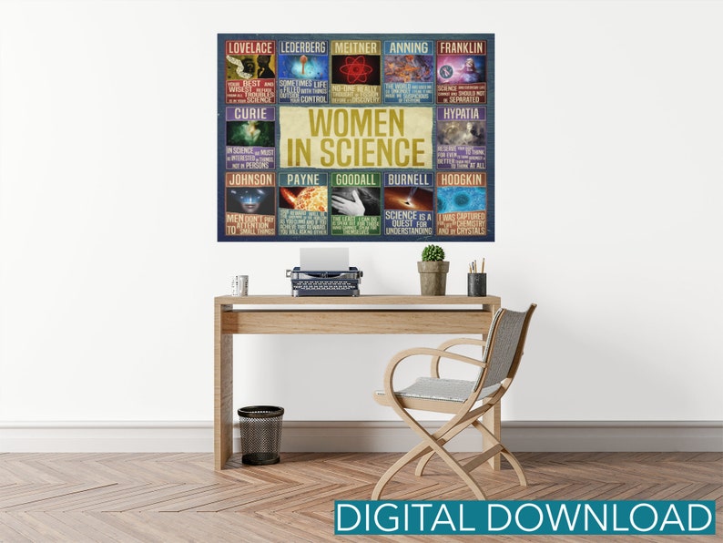 Women in Science Poster, Women in STEM Science Print, Science Quotes ...