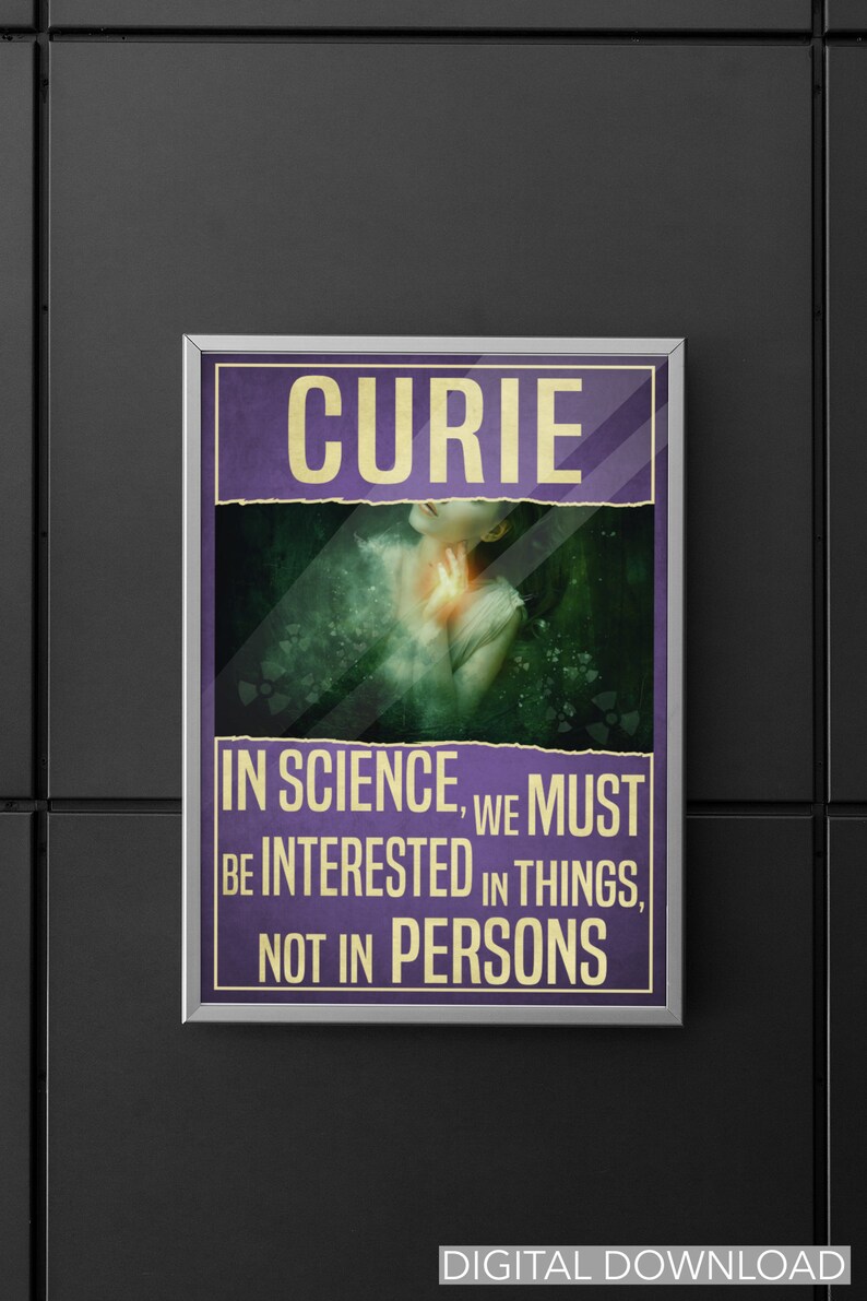 Science Print Physics Gift Women in Science Educational Posters / Marie ...