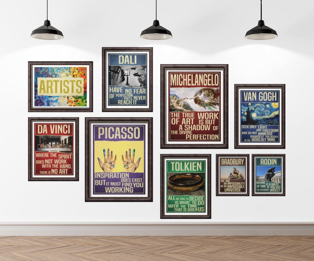 Famous Artists Motivational Quotes, Art Room Decor - Etsy