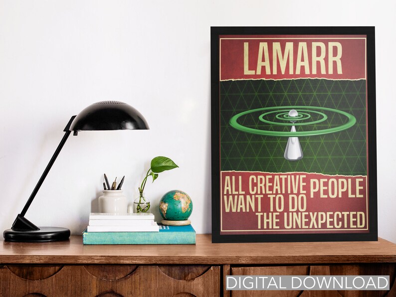 Hedy Lamarr Poster / Hedy Lamarr Poster / Computer Illustration für das ...