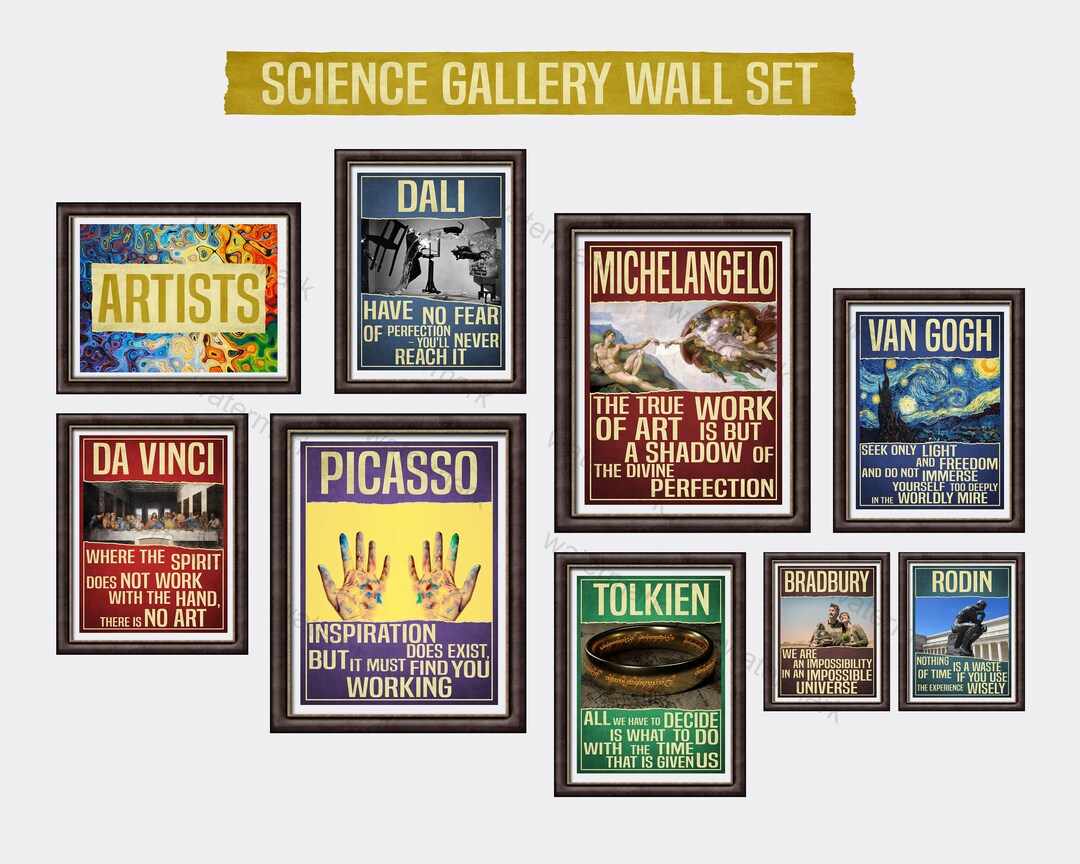 Famous Artists Motivational Quotes Art Room Decor - Etsy