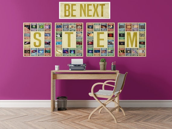 Science Theme Room Stem Posters Classroom Art STEM for Kids - Etsy