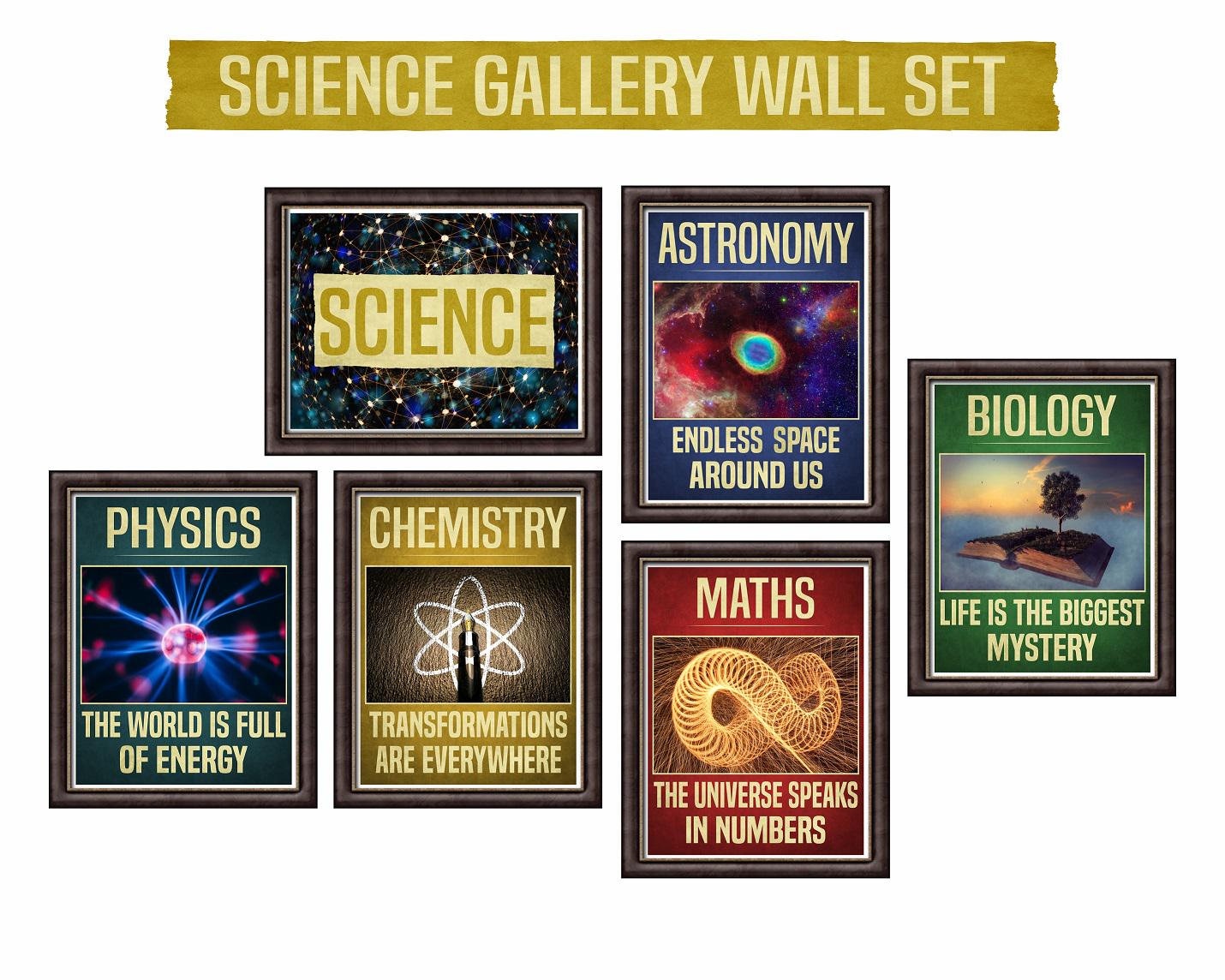 College Student Gift Science Art, Classroom Decor Teacher Gift Science ...