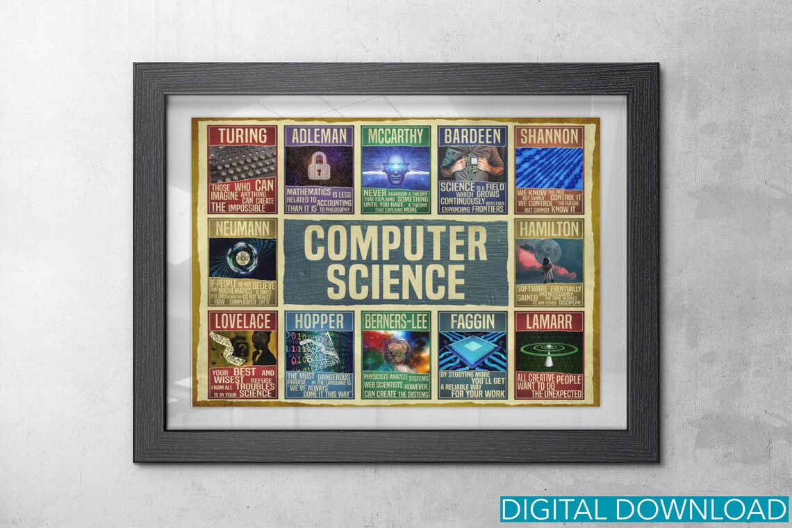 Computer science art teacher gift / Science poster classroom | Etsy