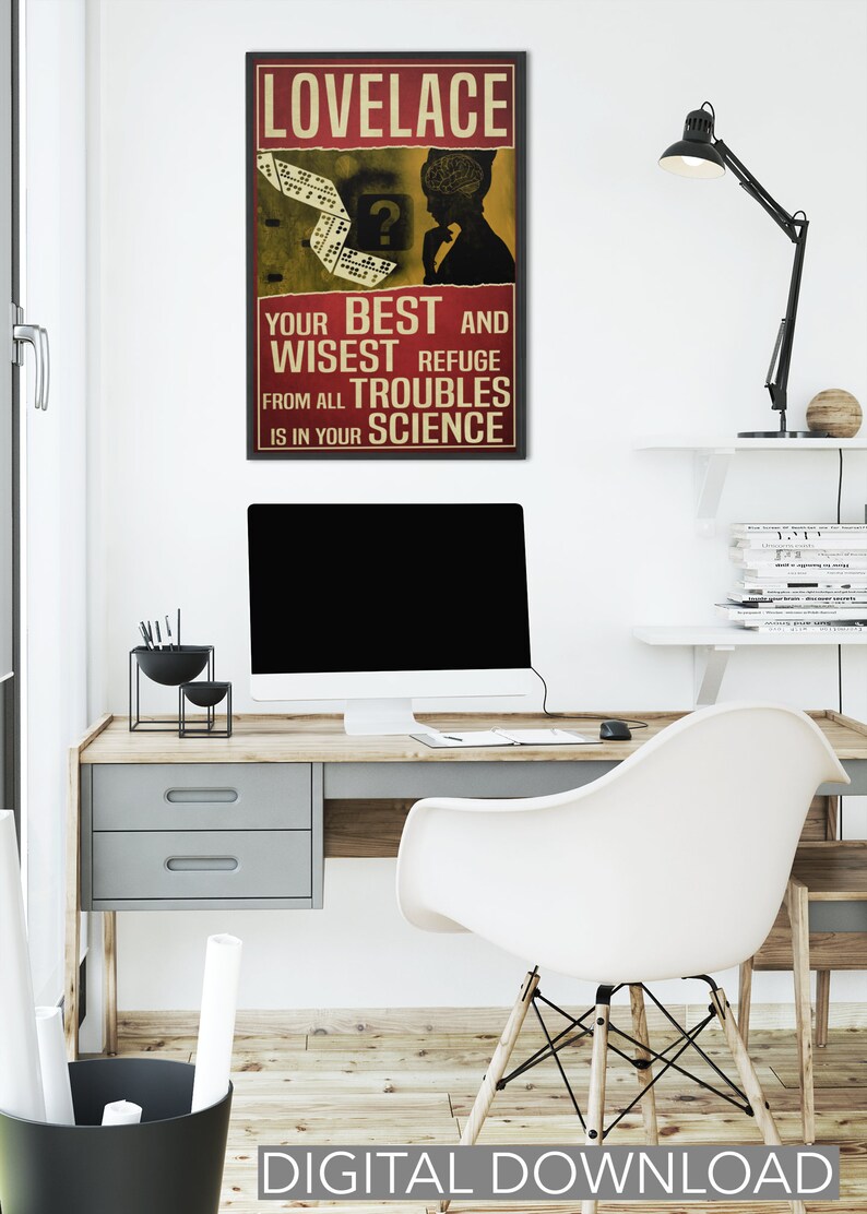 Computer Science Classroom Decor Math Poster Science Art / Ada - Etsy