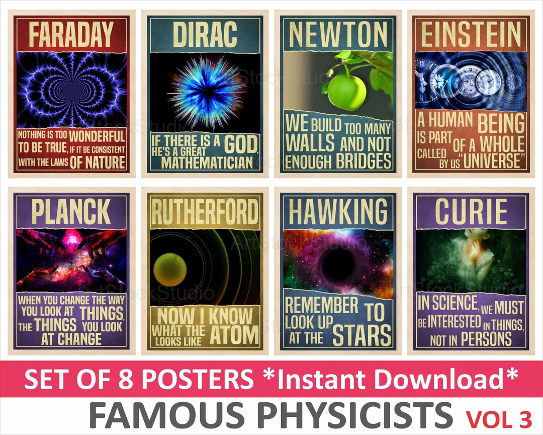 Famous Physics Printable Posters | Inspiration Physics Quote Posters ...