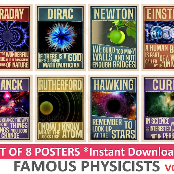 Scientists Posters for Classroom - Etsy