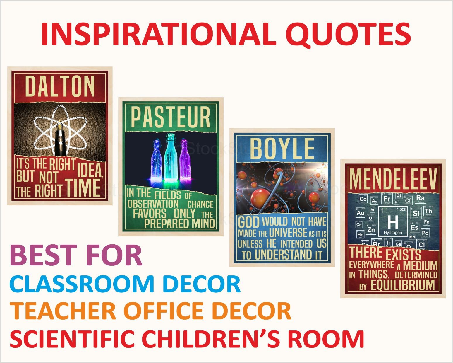 Chemistry Decor | Famous Chemists Printable Posters | Inspiration Quote ...
