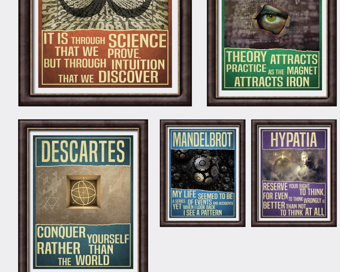 Math Poster Science Art Educational Posters / Mathematics Gallery Wall ...