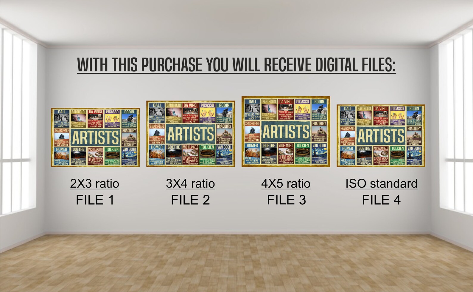 Famous Artist, Art Classroom Decor, Art Teacher Gift, Motivational ...