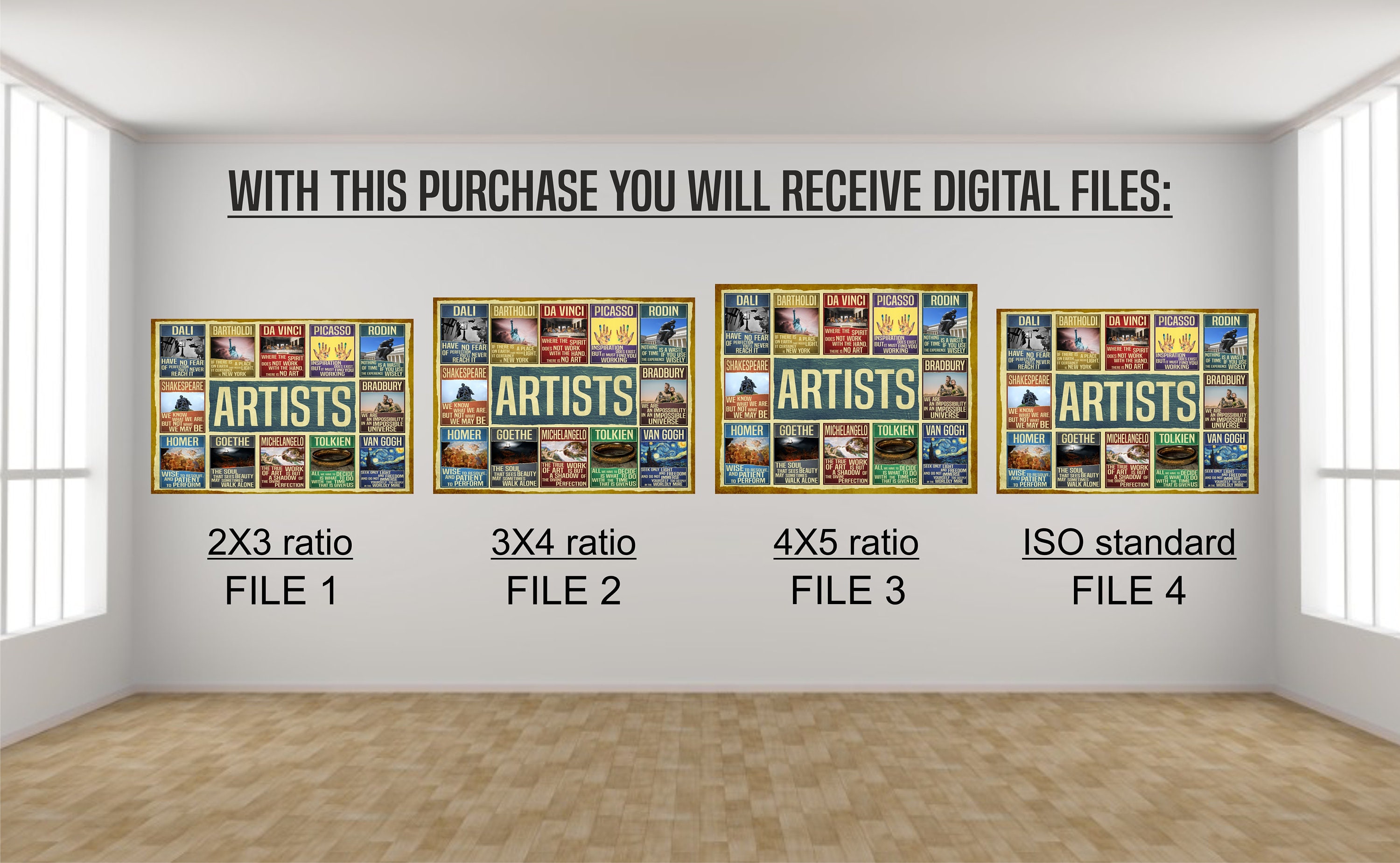 Famous Artist, Art Classroom Decor, Art Teacher Gift, Motivational ...