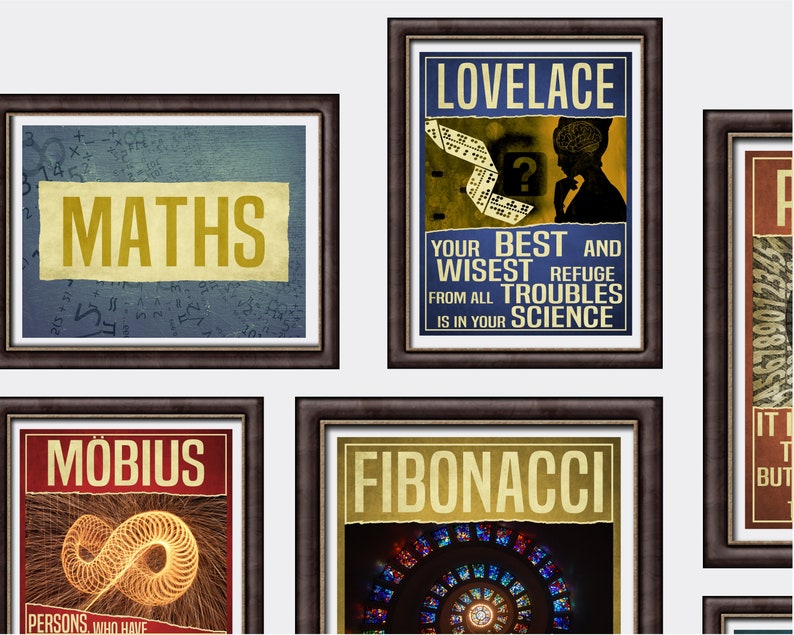Math Poster Science Art Educational Posters / Mathematics Gallery Wall ...