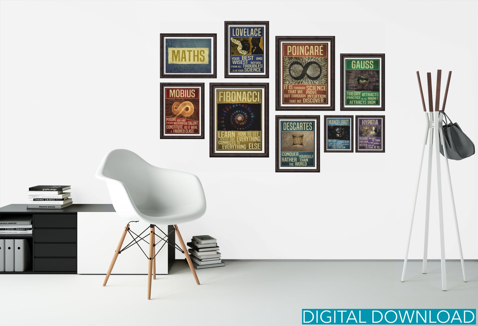 Math Poster Science Art Educational Posters / Mathematics Gallery Wall ...