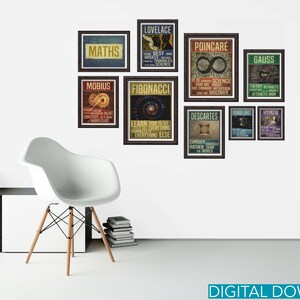 Math Poster Science Art Educational Posters / Mathematics Gallery Wall ...