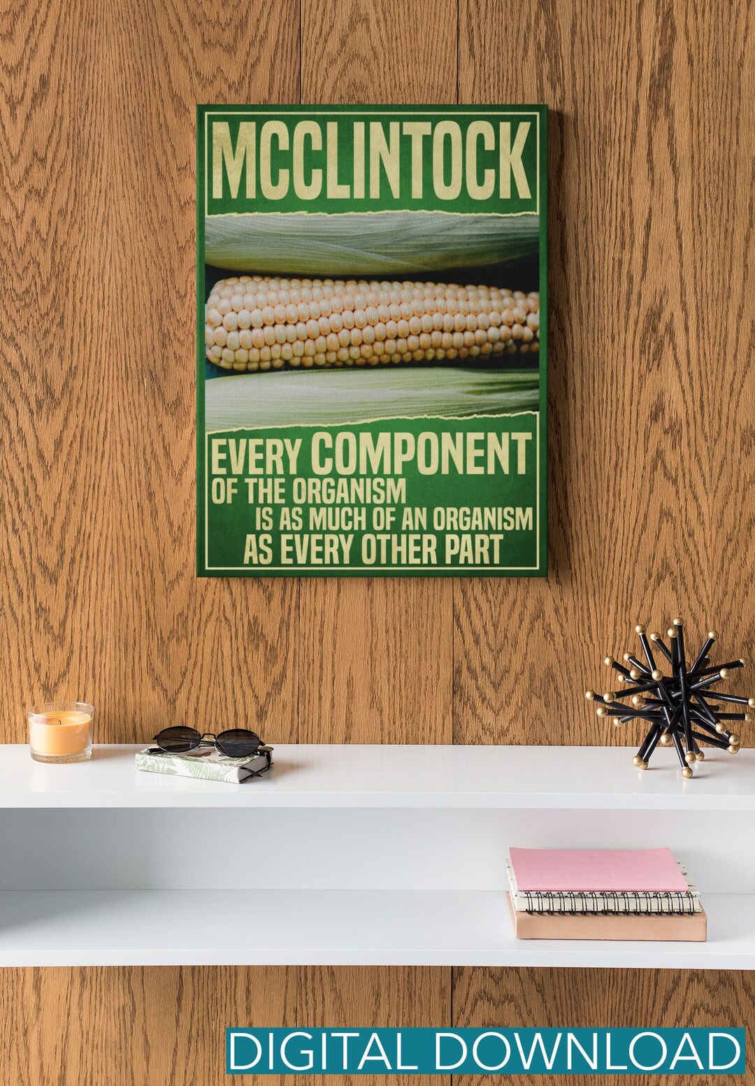 Biology Poster Science Art, Classroom Decor Teacher Gift, Barbara ...