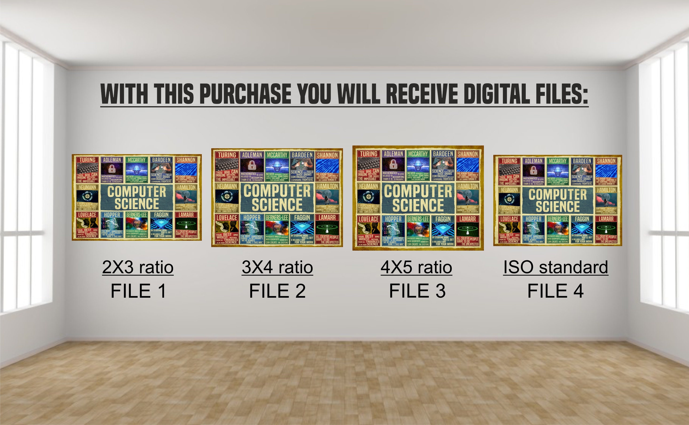 Computer science art teacher gift / Science poster classroom | Etsy