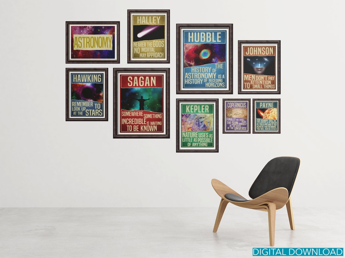 Astronomy poster Outer space decor Science print Science | Etsy