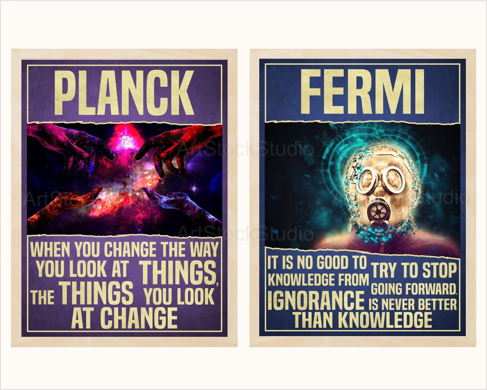 Famous Scientists Posters | Physics Science Art SET of 8 | Teacher Gift ...