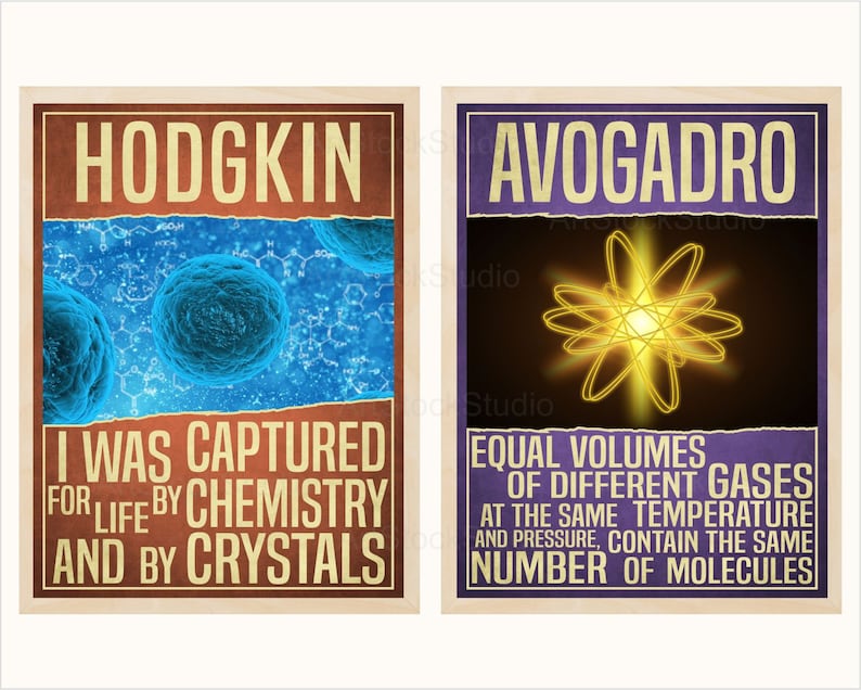 Chemistry Decor | Famous Chemists Printable Posters | Inspiration Quote ...