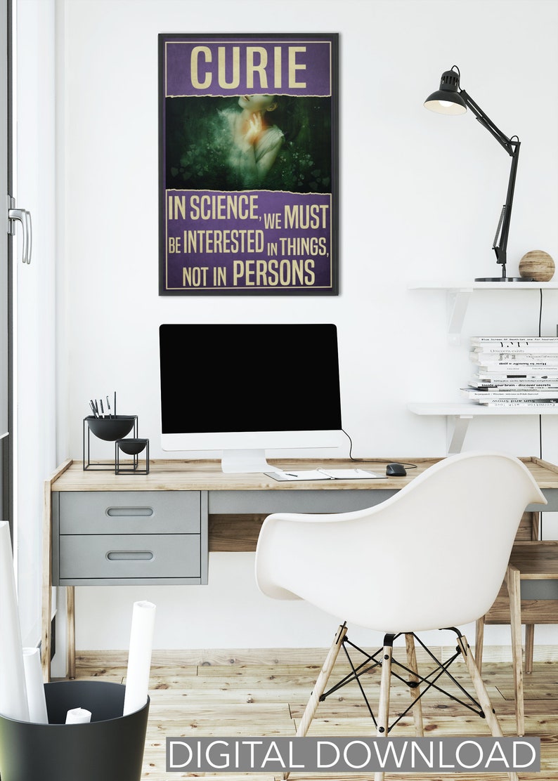 Science Print Physics Gift Women in Science Educational Posters / Marie ...