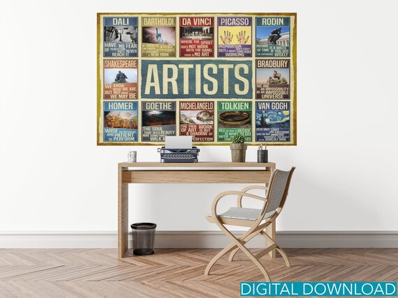 Famous Artist Art Classroom Decor Art Teacher Gift - Etsy